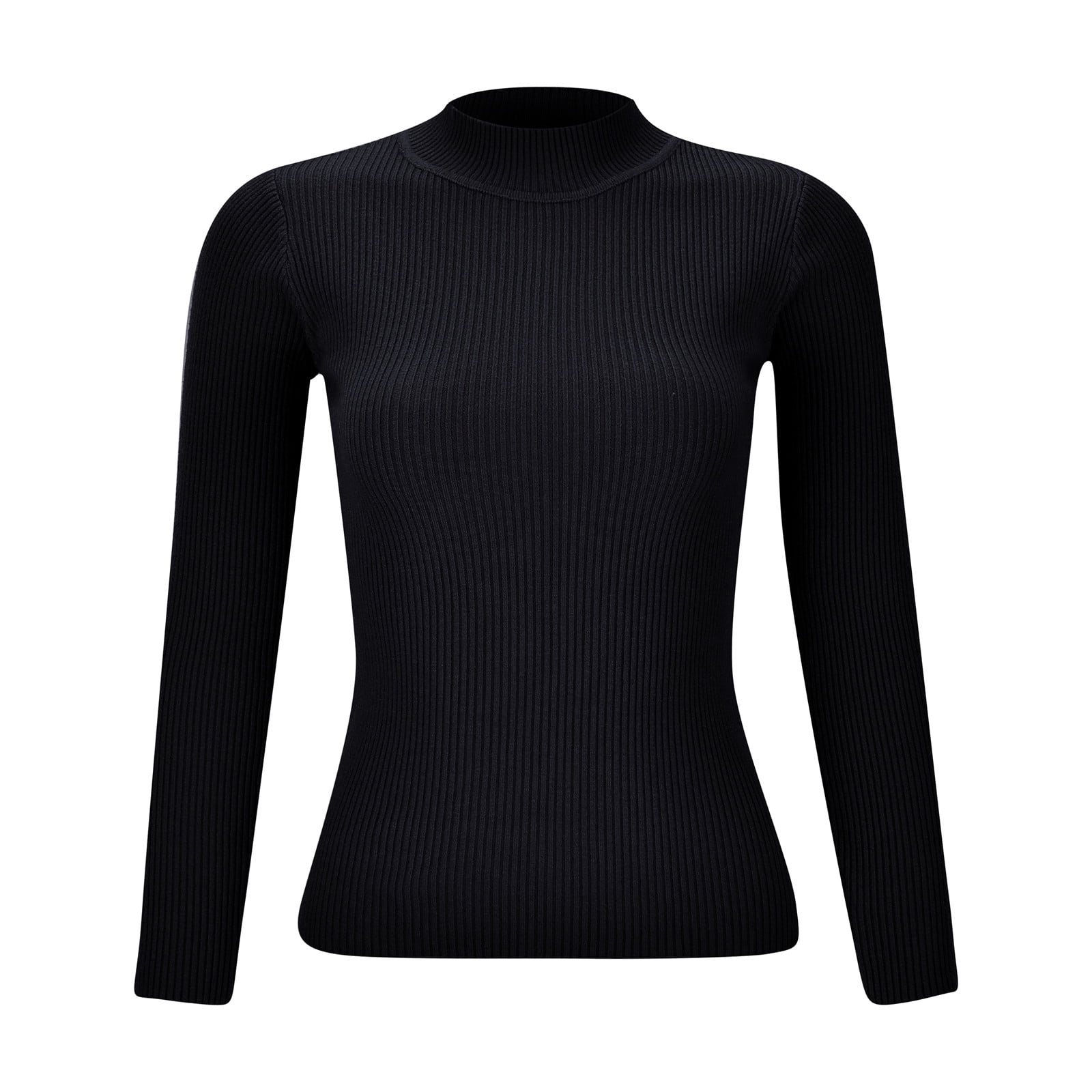 BOOMNY Womens Sweater Long Sleeve Basic Sweaters for Women Solid Color ...