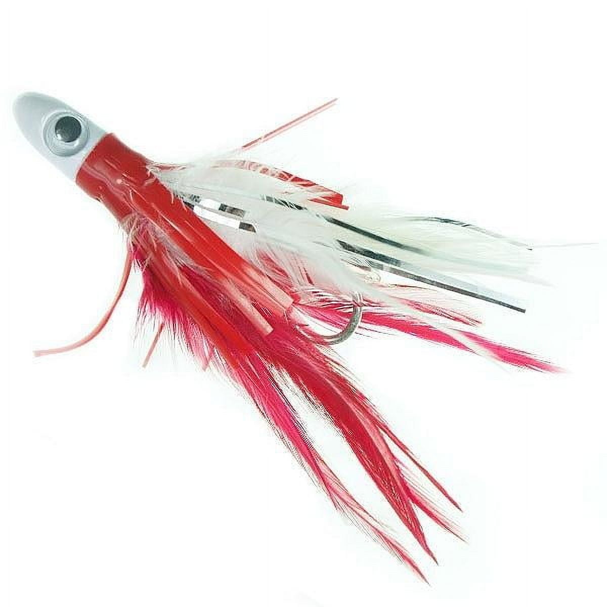 BOONE Feather Trolling Jig 1,4oz, Red,White Jigs - Walmart.com