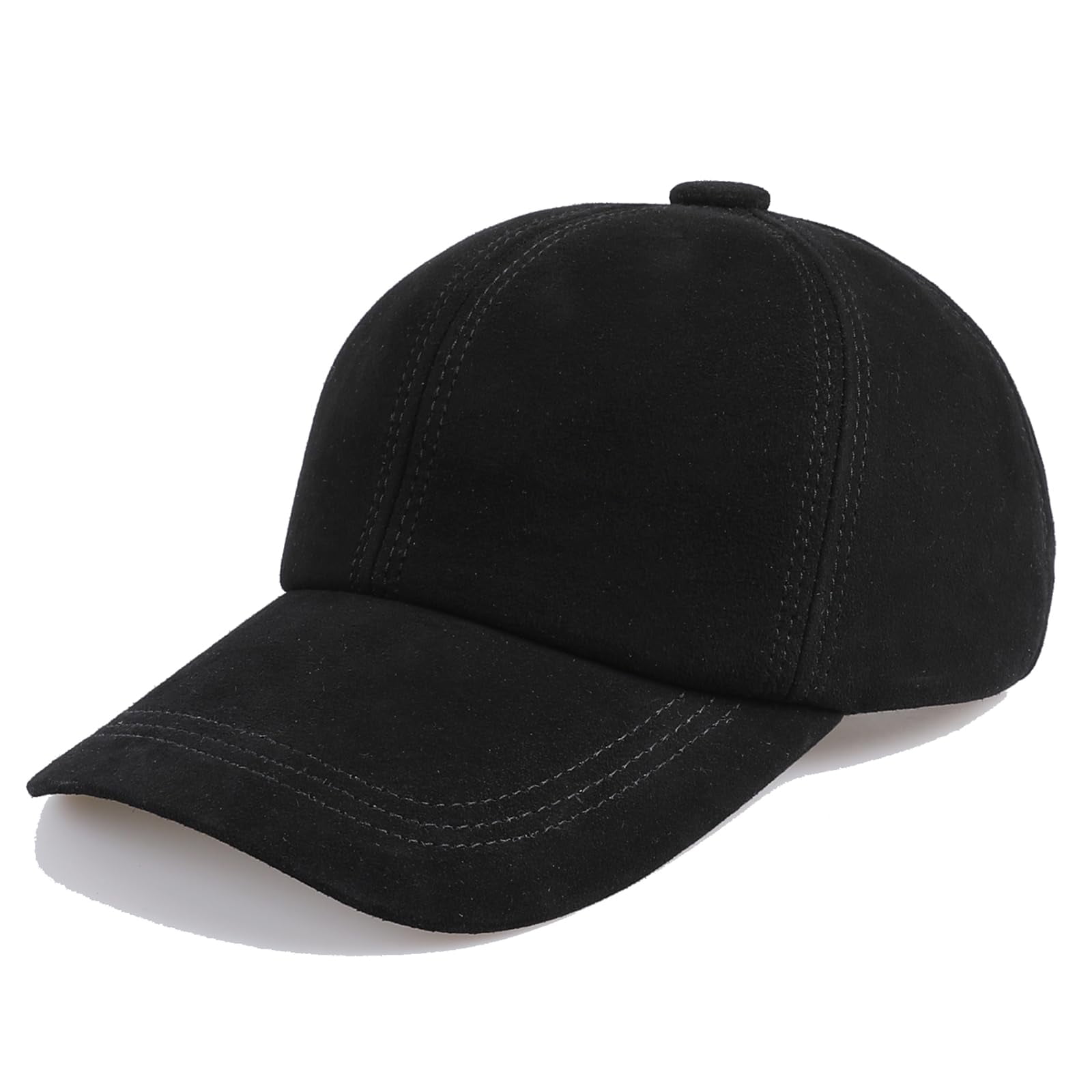 BOONJOVIA Unisex Genuine Suede Leather Baseball Caps for Mens Womens ...