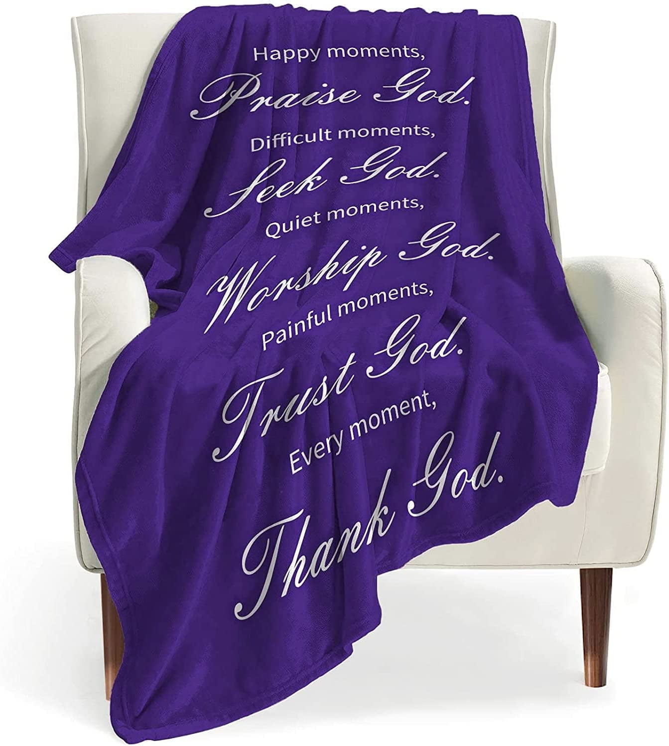 BOOPBEEP Healing Throw Blanket with Inspirational Thoughts and Prayers ...