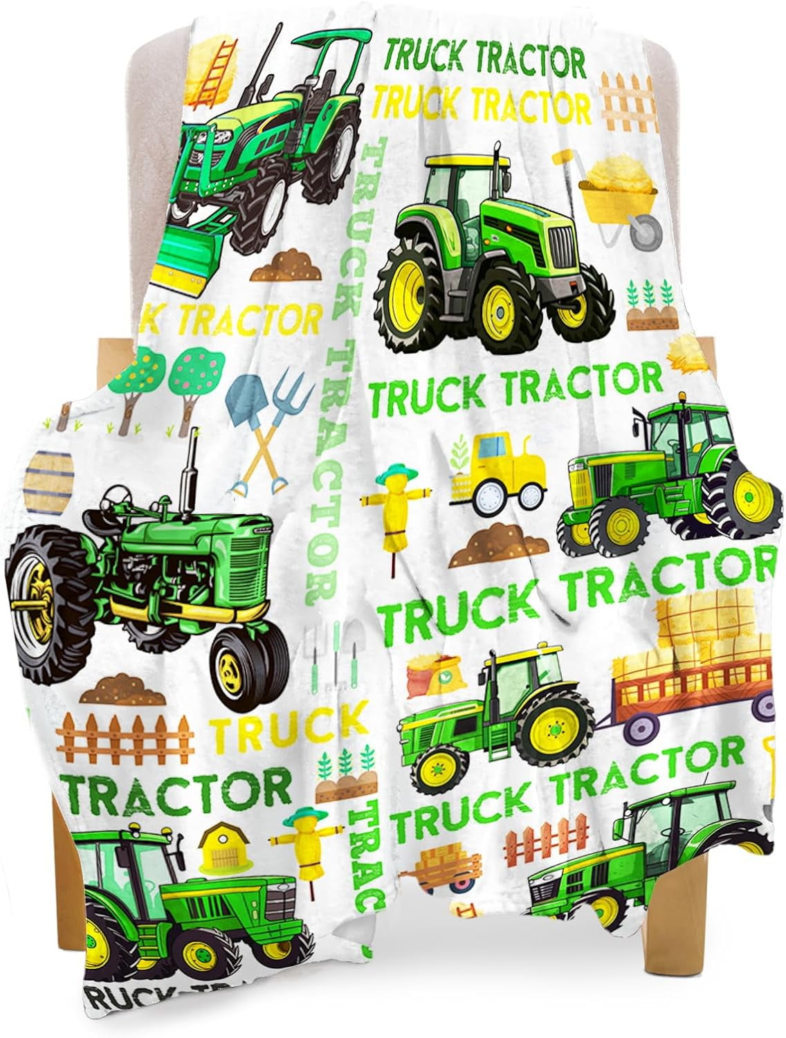 BOOPBEEP Truck Tractor Blanket for Boys Girls Kids Toddler Blanket for ...