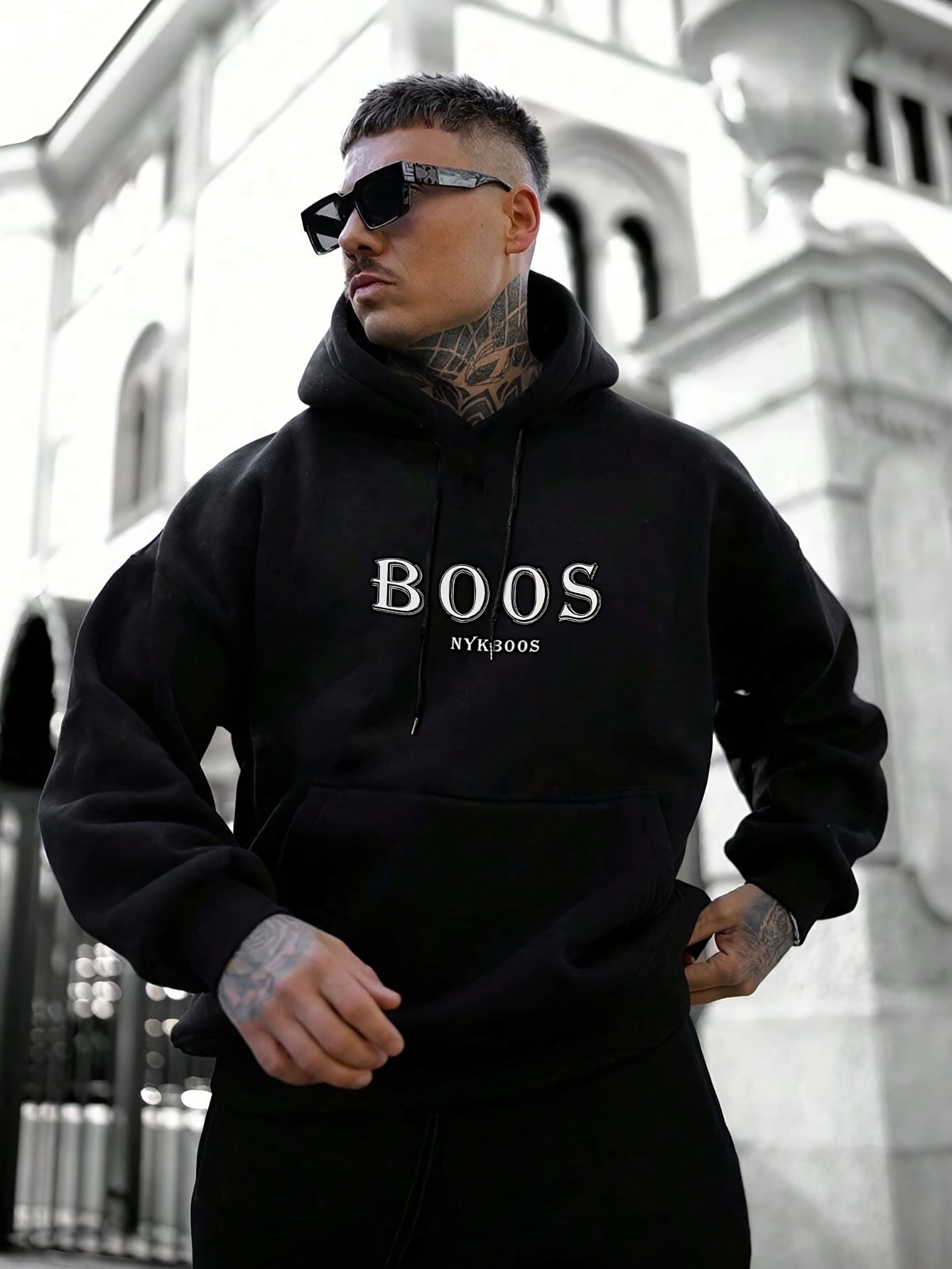 BOOS NYKBOOS Streetwear Logo Hoodie for Men - Walmart.com