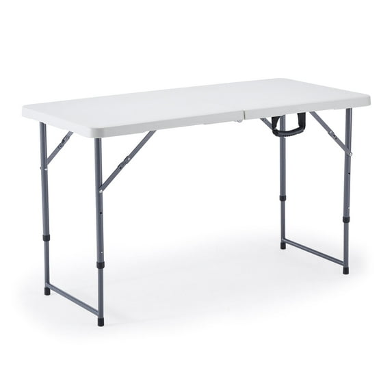 BOOSDEN 4 Foot Folding Table – Portable Adjustable Height Rectangle ...