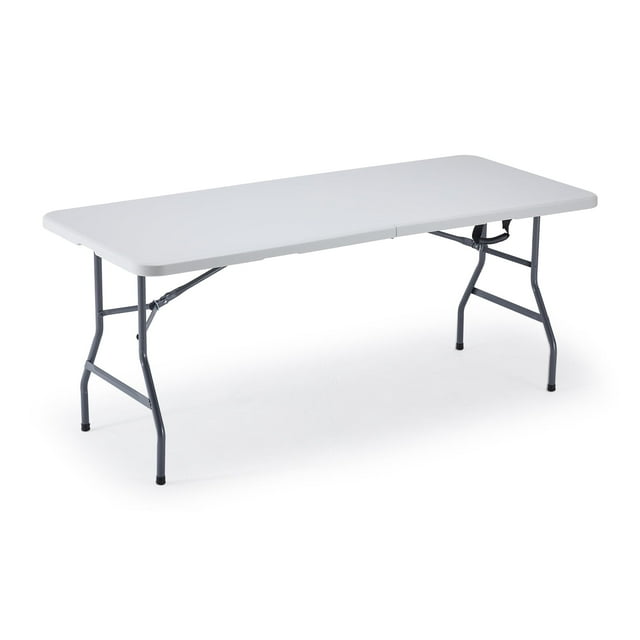 BOOSDEN 6 Foot Folding Table – Portable Adjustable Height Rectangle ...