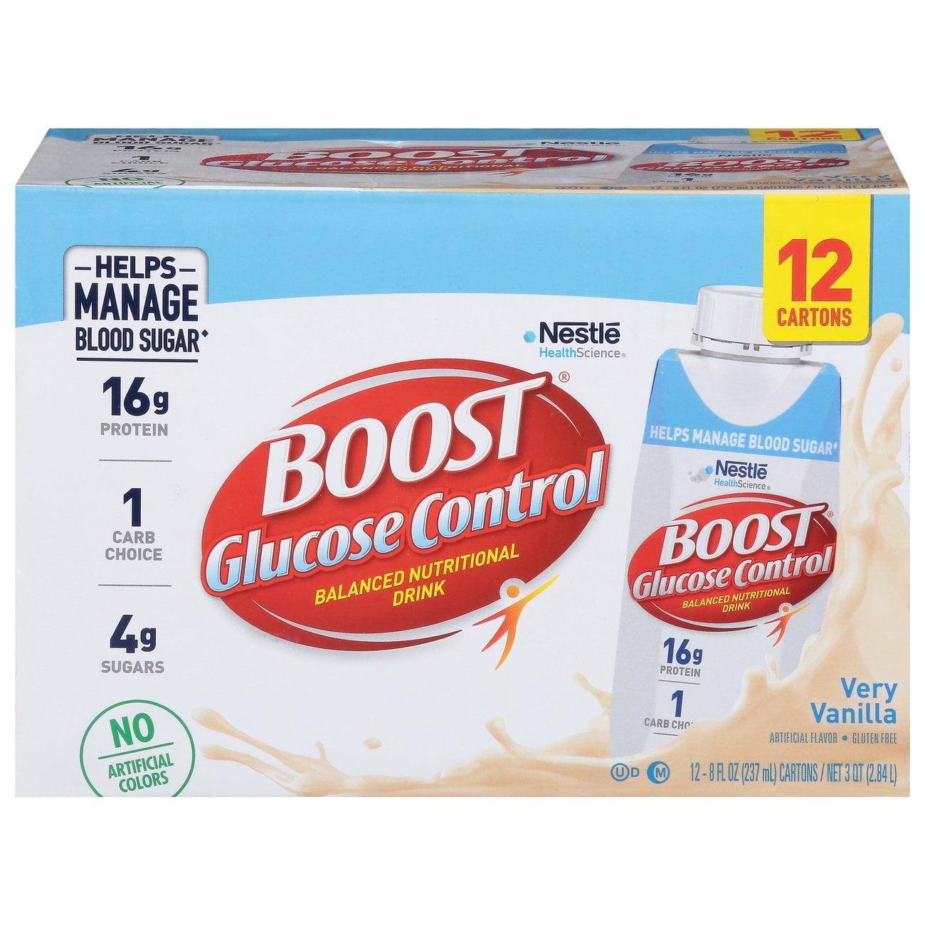 BOOST Glucose Control Nutritional Drink - Very Vanilla - 12 pk ...