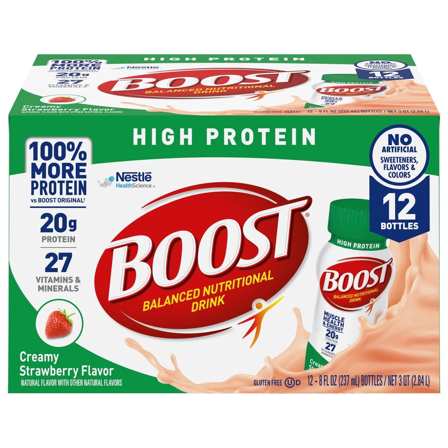 BOOST High Protein Ready to Drink Nutritional Drink, Creamy Strawberry ...