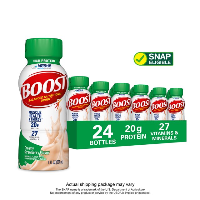 BOOST High Protein Ready to Drink Nutritional Drink, Creamy Strawberry ...