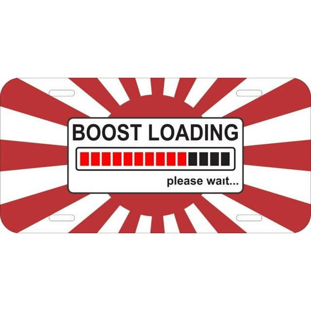 BOOST LOADING JDM JAPAN FLAG RISING SUN NOVELTY METAL LICENSE PLATE ...