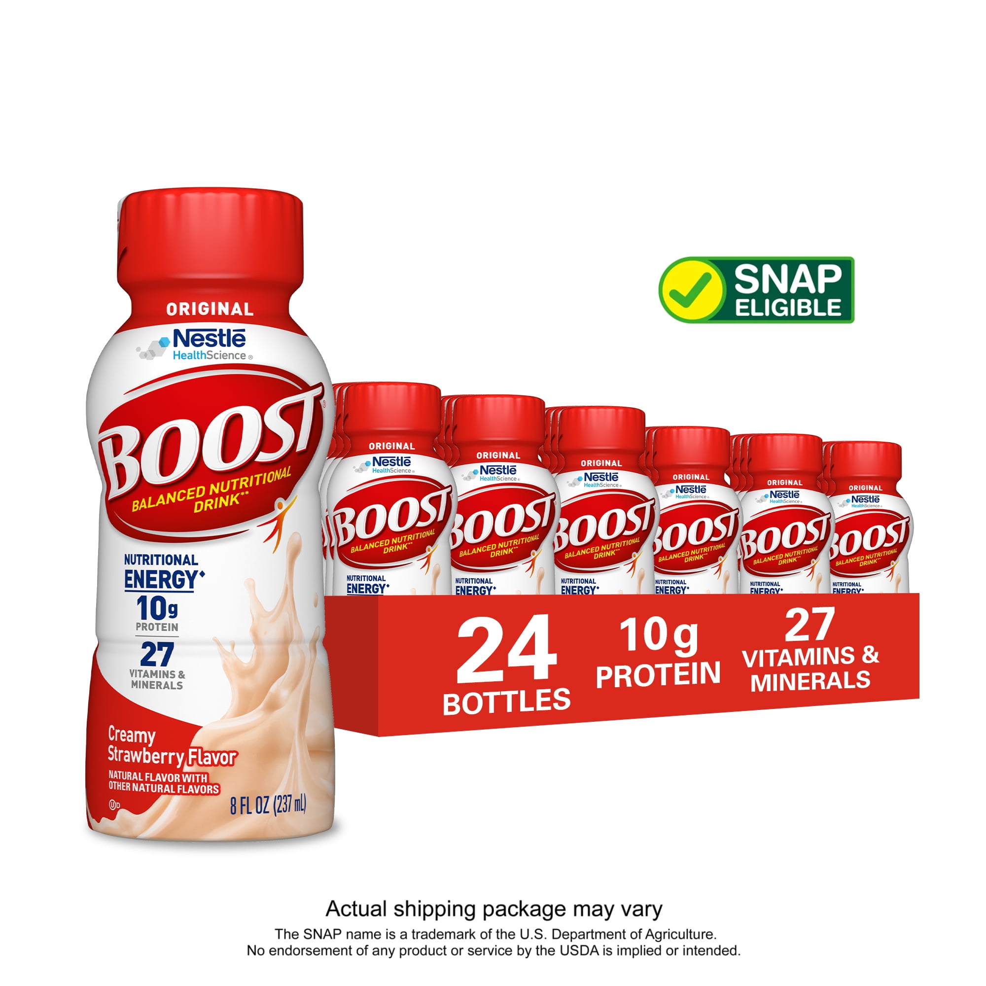 BOOST Original Creamy Strawberry Nutritional Drink, High Protein, Extra ...