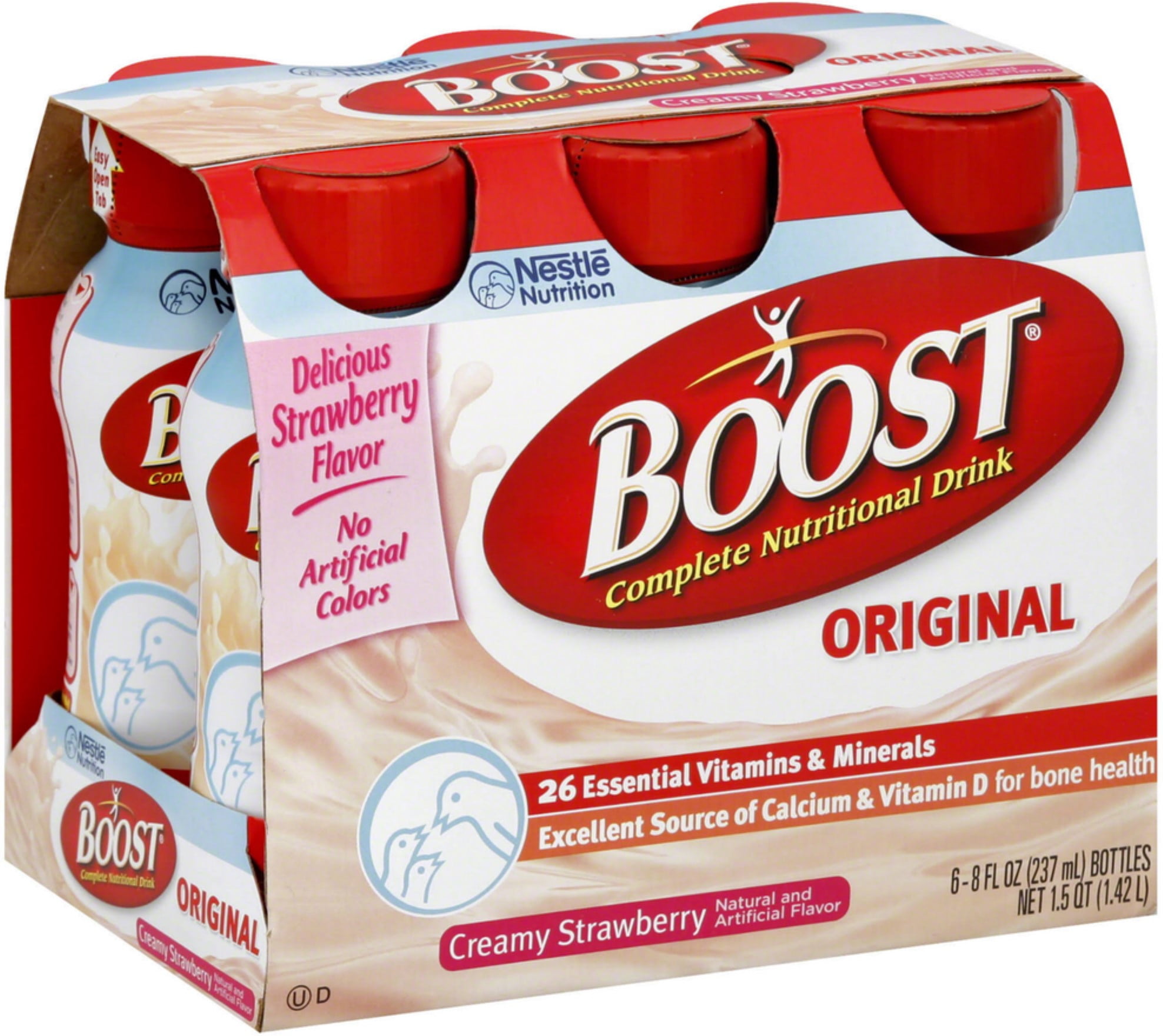 BOOST Original Complete Nutritional Drink, Creamy Strawberry 8 oz, 6 ea ...