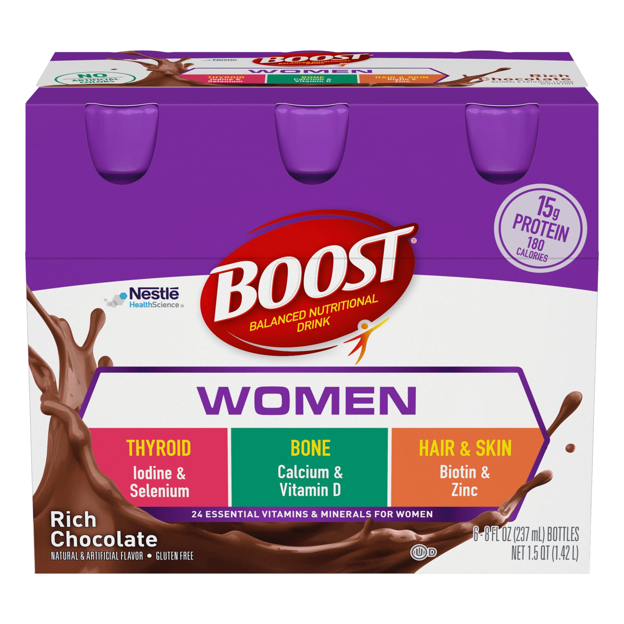 BOOST Women Nutritional Drink Chocolate - 8 fl oz 6 ea Pack of 2 ...