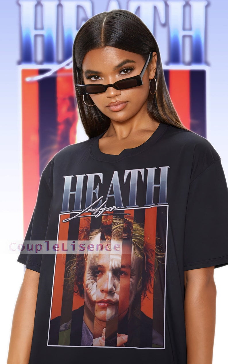BOOTLEG HEATH LEDGER Vintage Shirt | Heath Ledger Homage Fan Tees ...