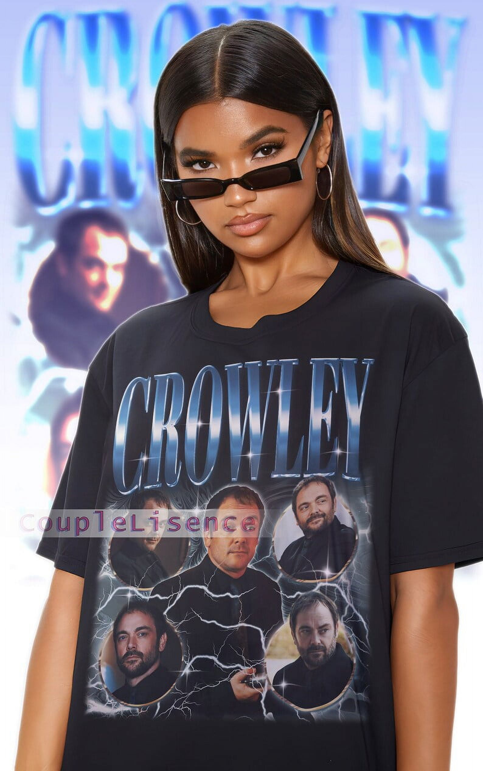 BOOTLEG Retro CROWLEY The Supernatural | Crowley Homage Fan Tees ...