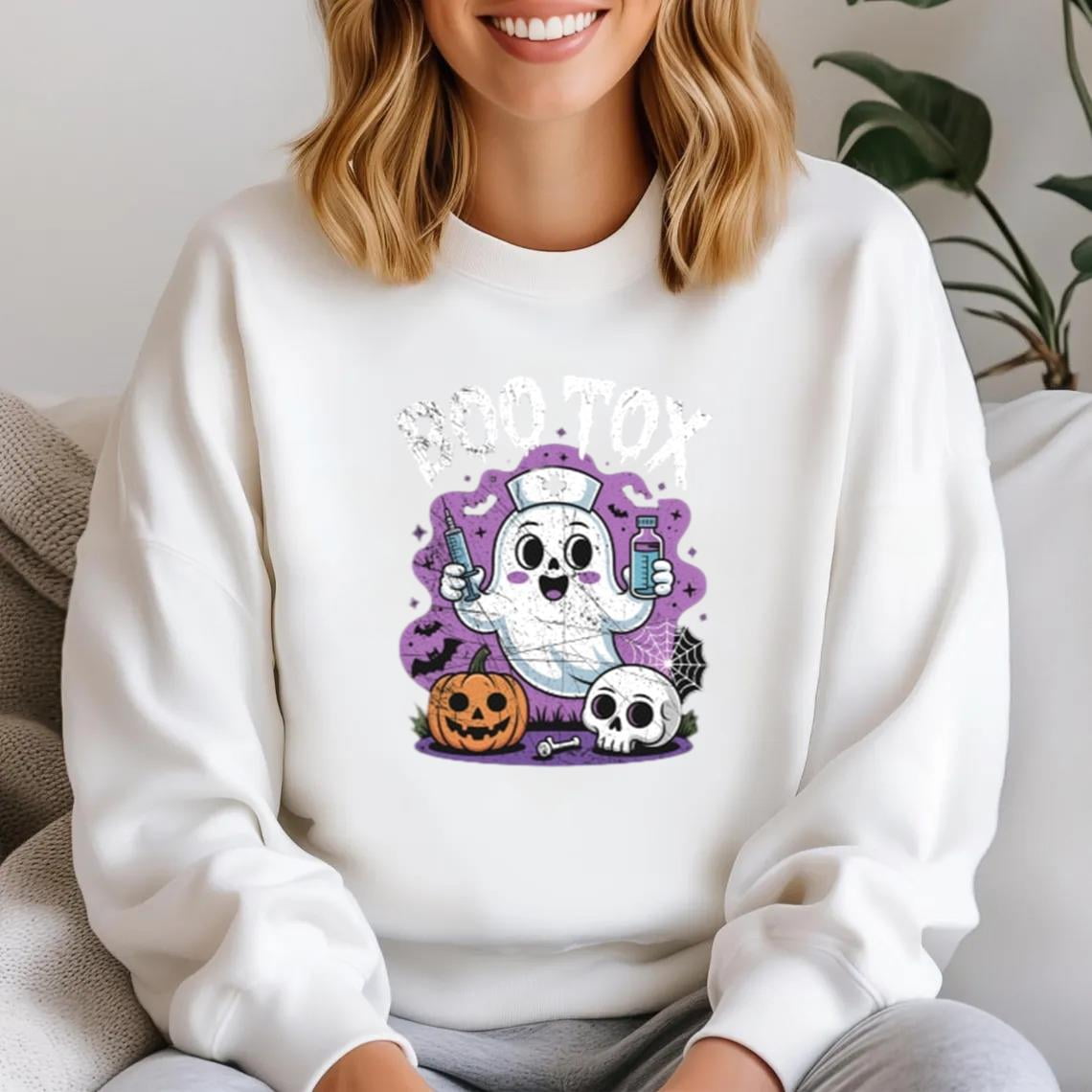 BOOTox Funny Nurse Injector Halloween Ghostly Botox Dealer Costume ...