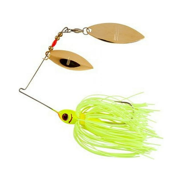 BOOYAH Blade Double Willow Spinnerbait Chartreuse 3/8 oz. - Walmart.com