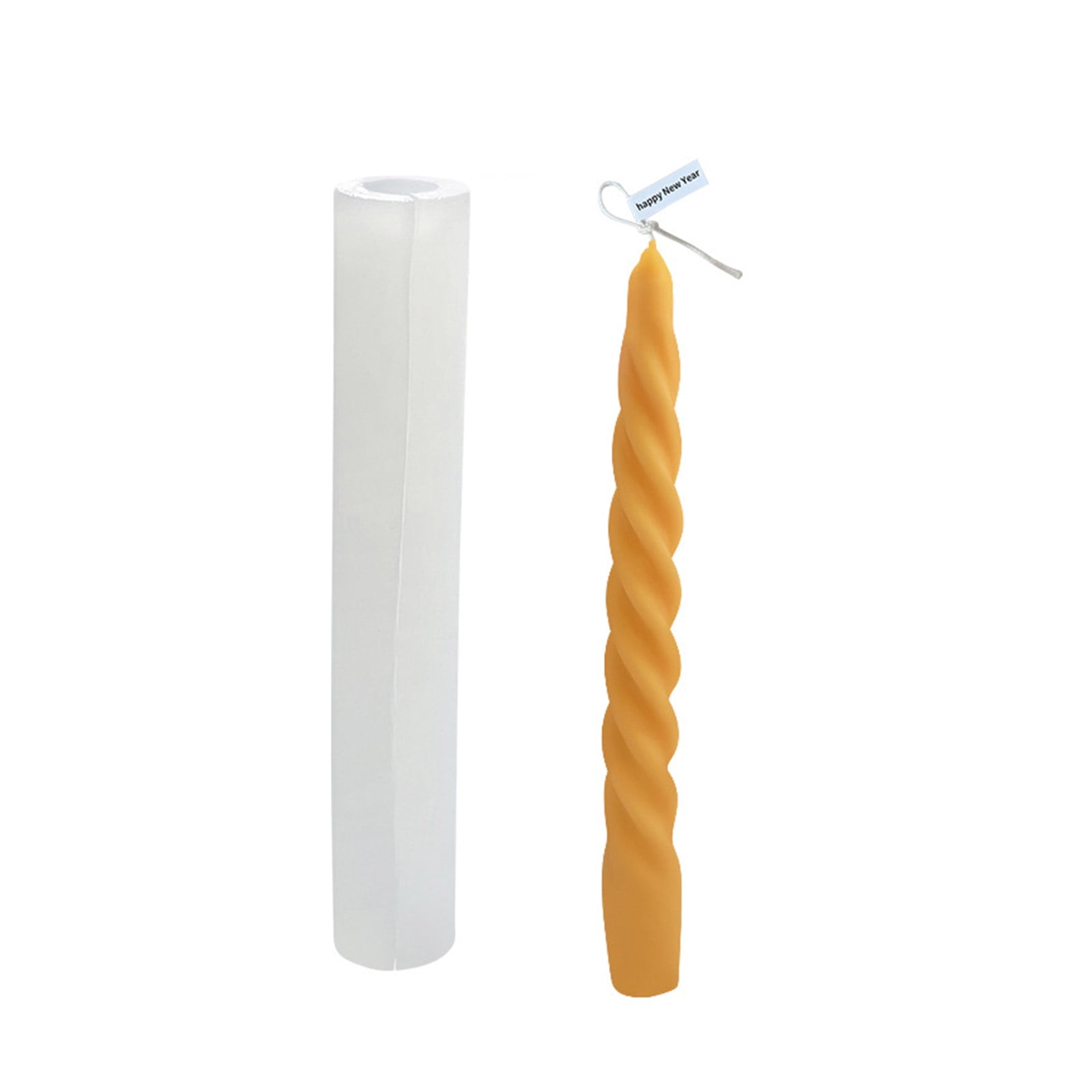 BOOYOU 3D Spiral Long Silicone Candle Mold Twisted Rod Candle Molds DIY ...