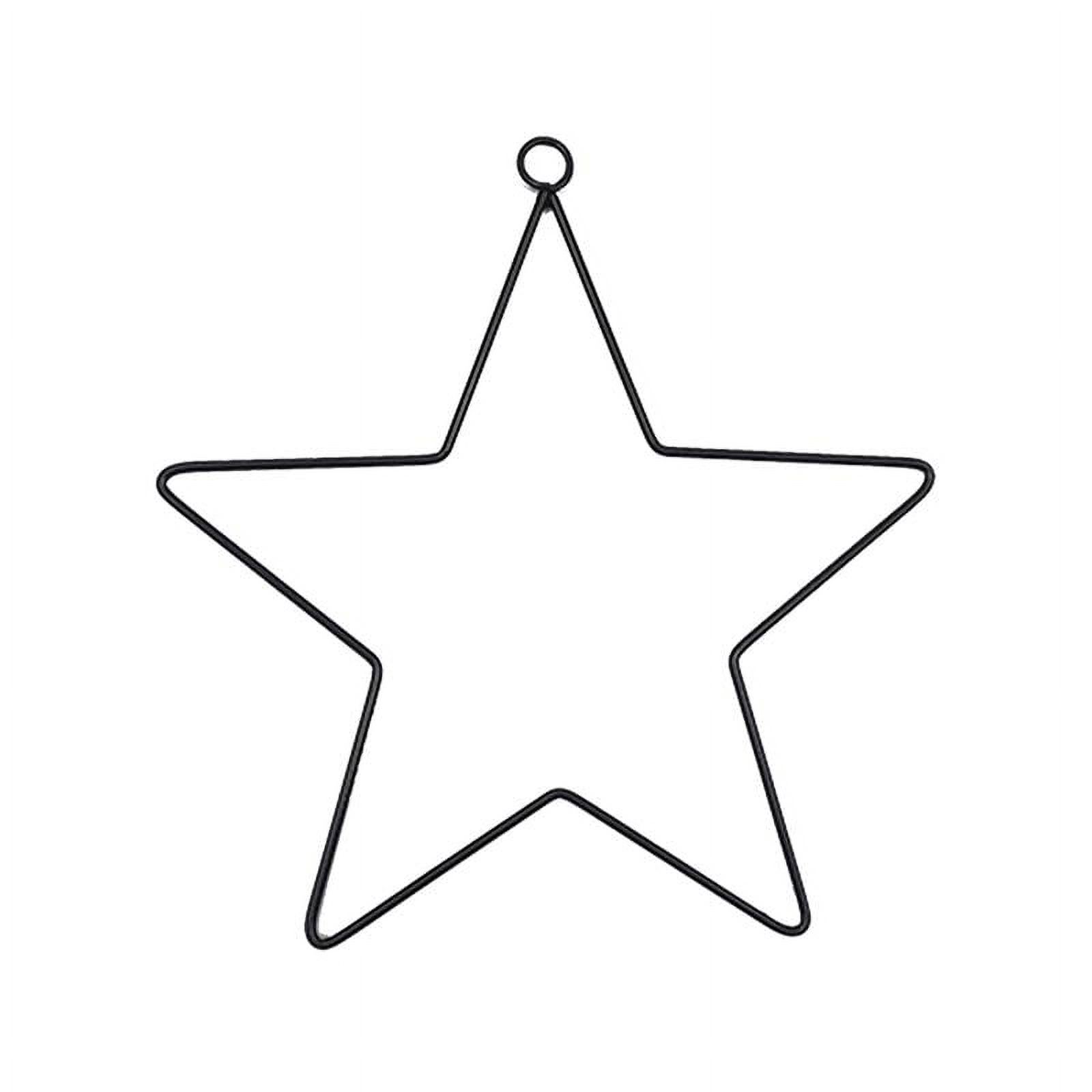 BOOYOU DIY Wrought Iron Metal Stars Ring Stars Wire Wreath Frame Hoop ...