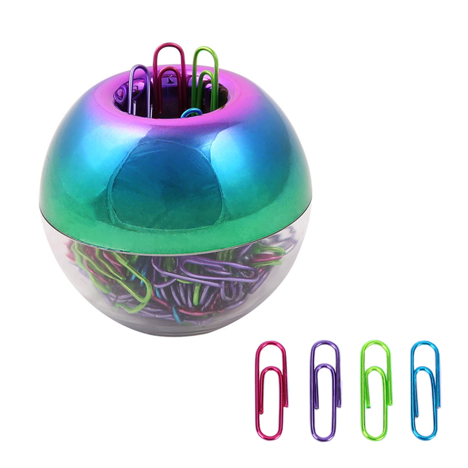 BOOYOU Simple Magnetic Paper Clip Dispenser Holder Box Large Capacity ...