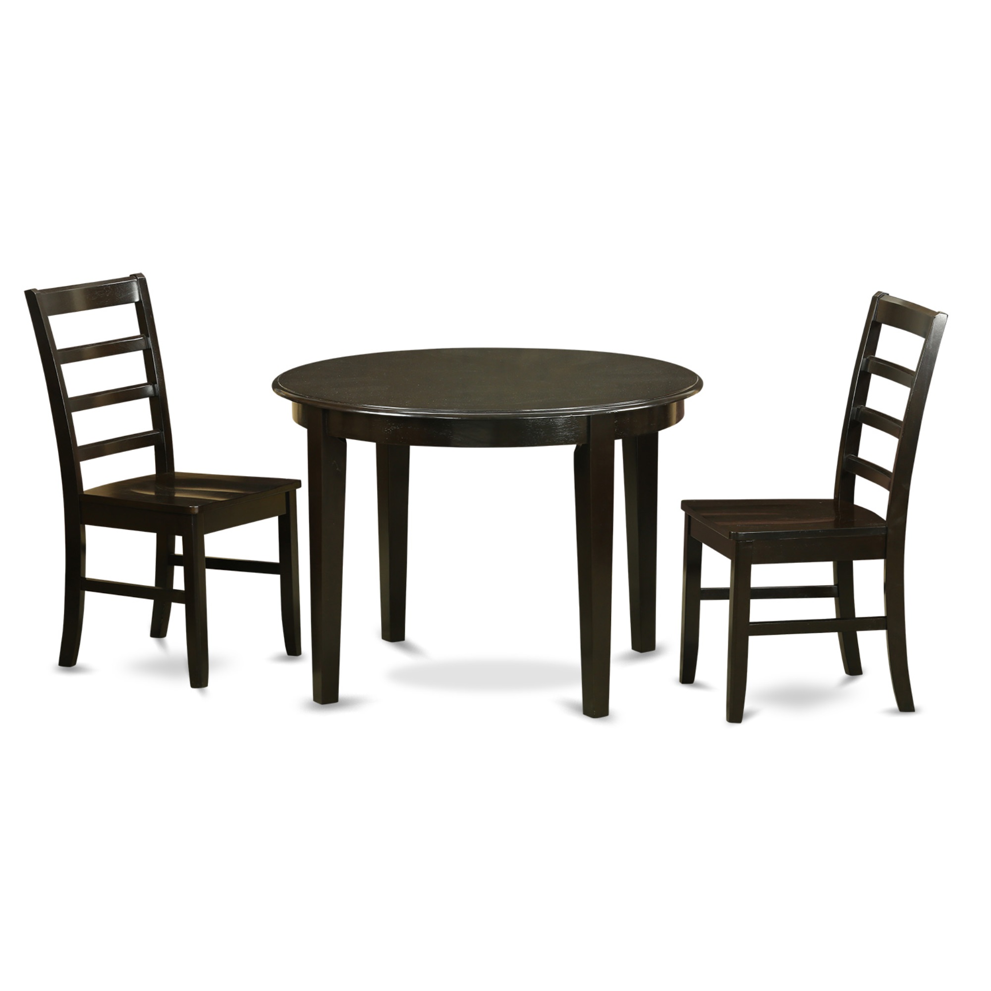 BOPF3-CAP-W 3 Pc small Kitchen Table and Chairs set-Table and 2 Wood ...