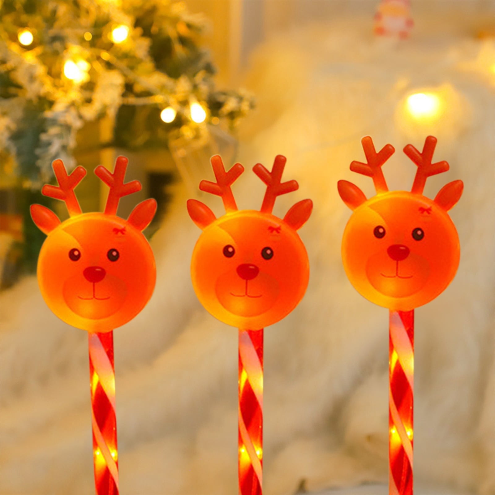 BOPORO 5pcs 12.6in Outdoor Christmas Lights, ZROBM C9 LED Solar ...