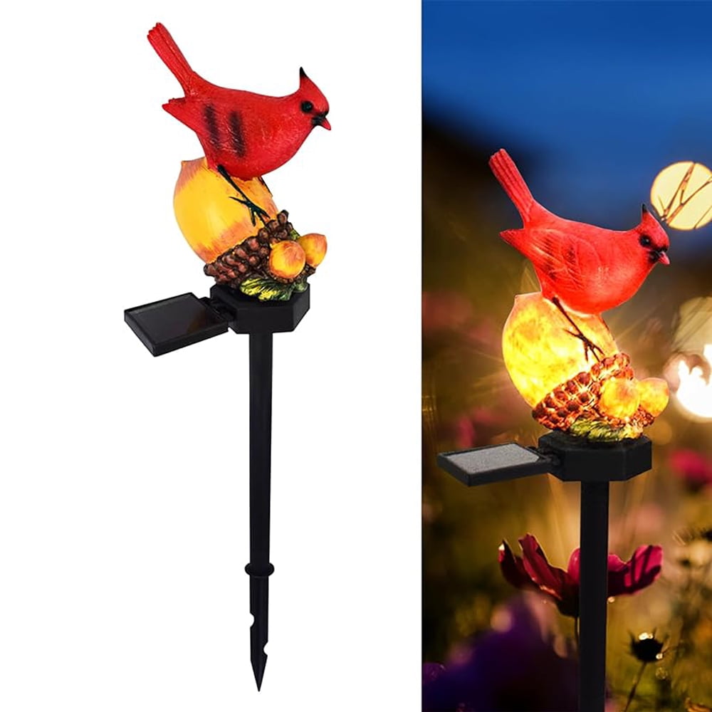 BOPORO Cardinal Solar Stake Lights, Christmas Cardinal Solar Garden ...