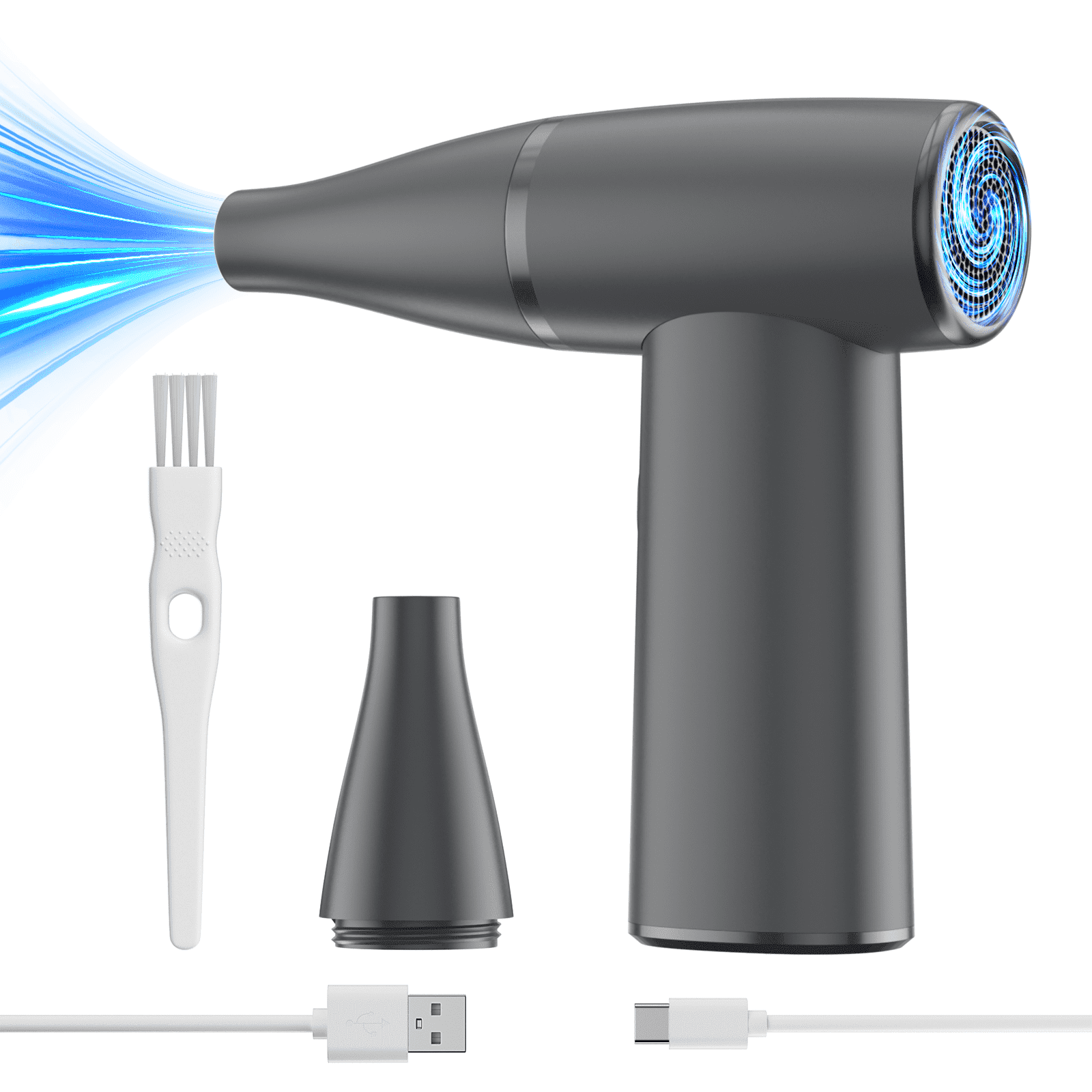 BOPORO Compressed Air Duster, Replaces Air Cans, Turbo Blower ...