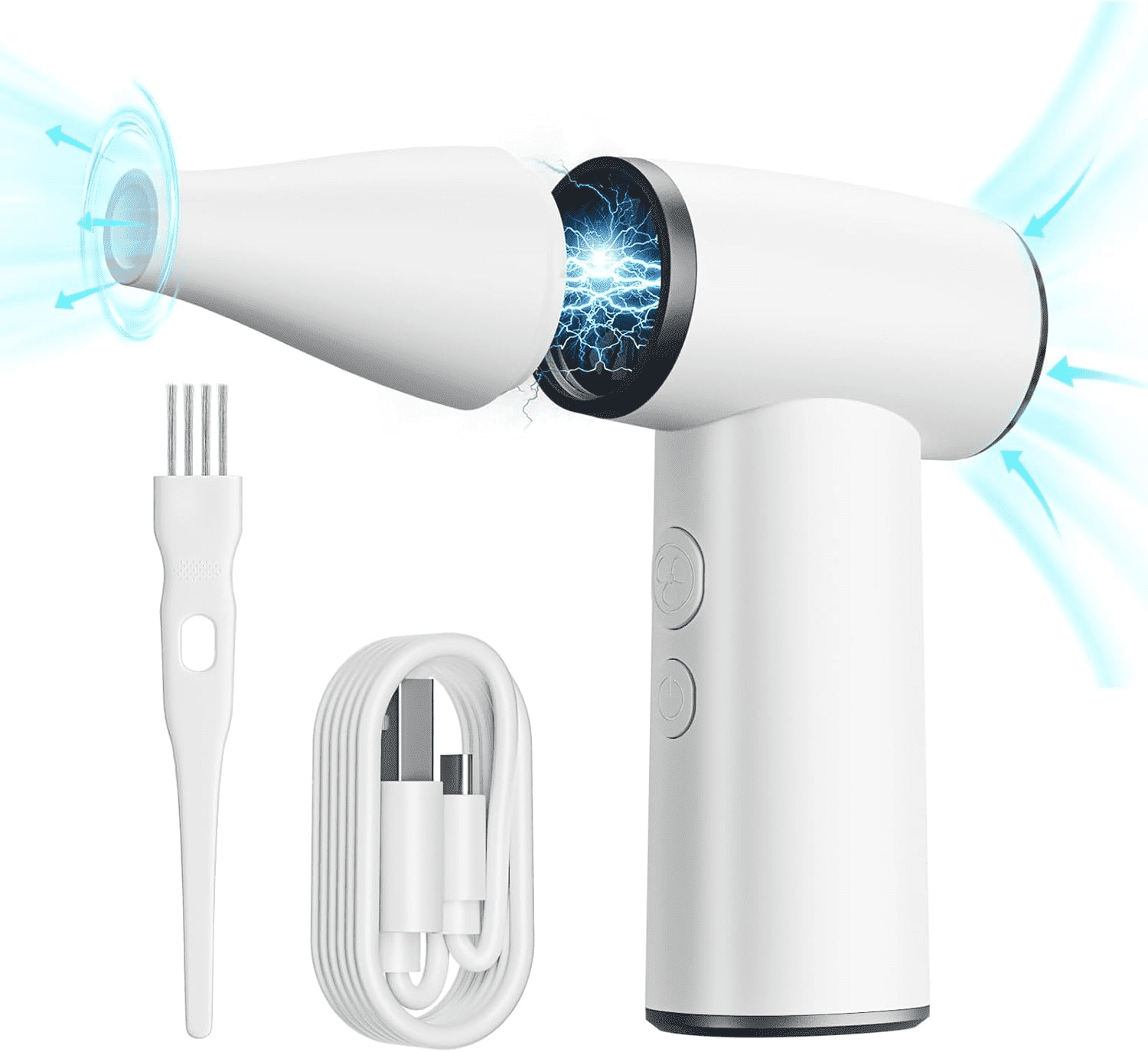 BOPORO Compressed Air Duster, Replaces Air Cans, Turbo Blower ...