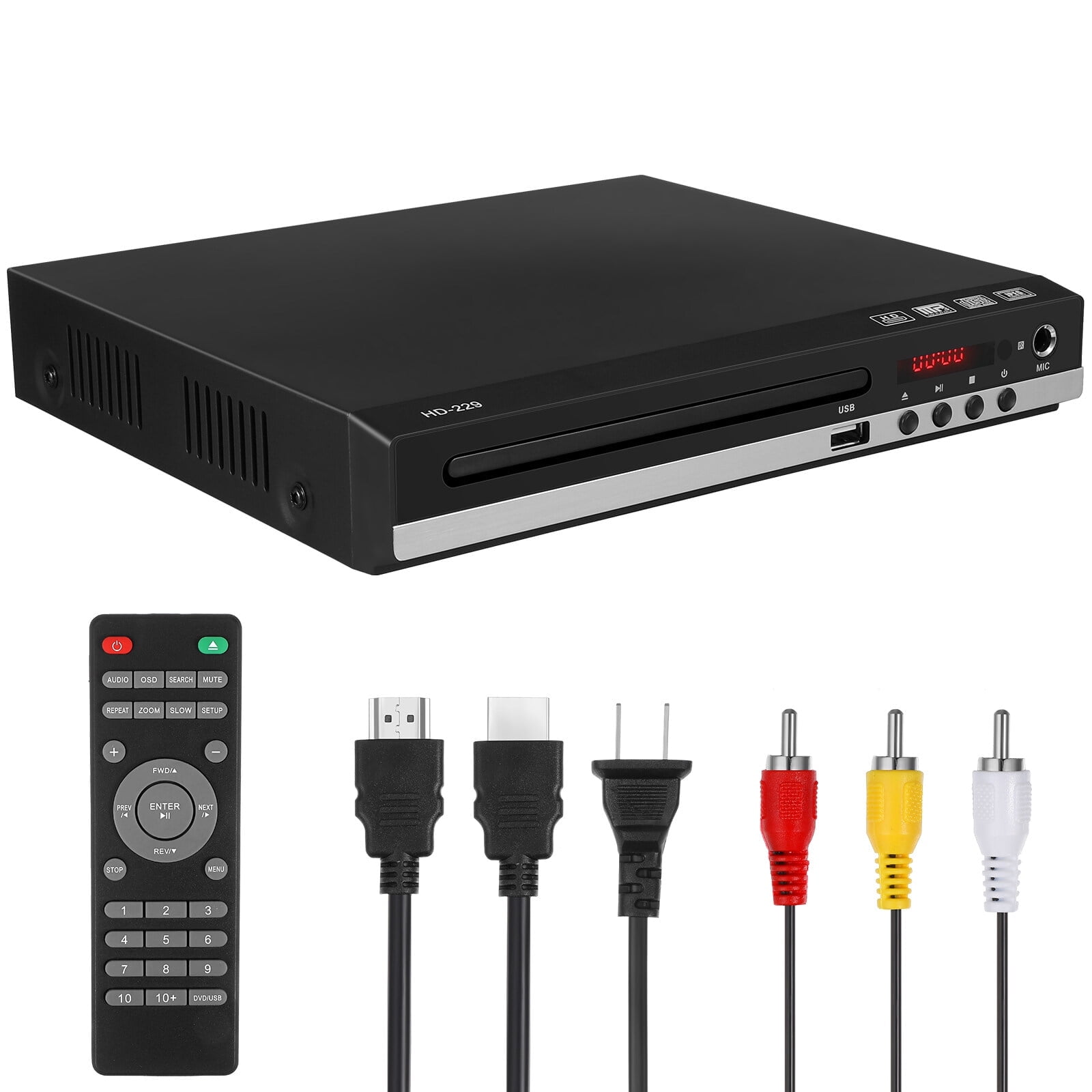 BOPORO Goilinor Dvd Player Dvd Cd Player For Home Video Player Stereo ...