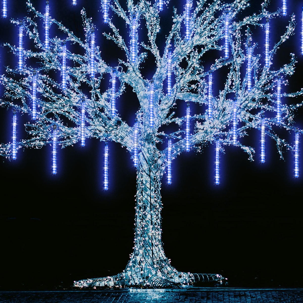 BOPORO Meteor Shower Rain Lights, 20 inch 10 Tubes 540 LED Icicle ...