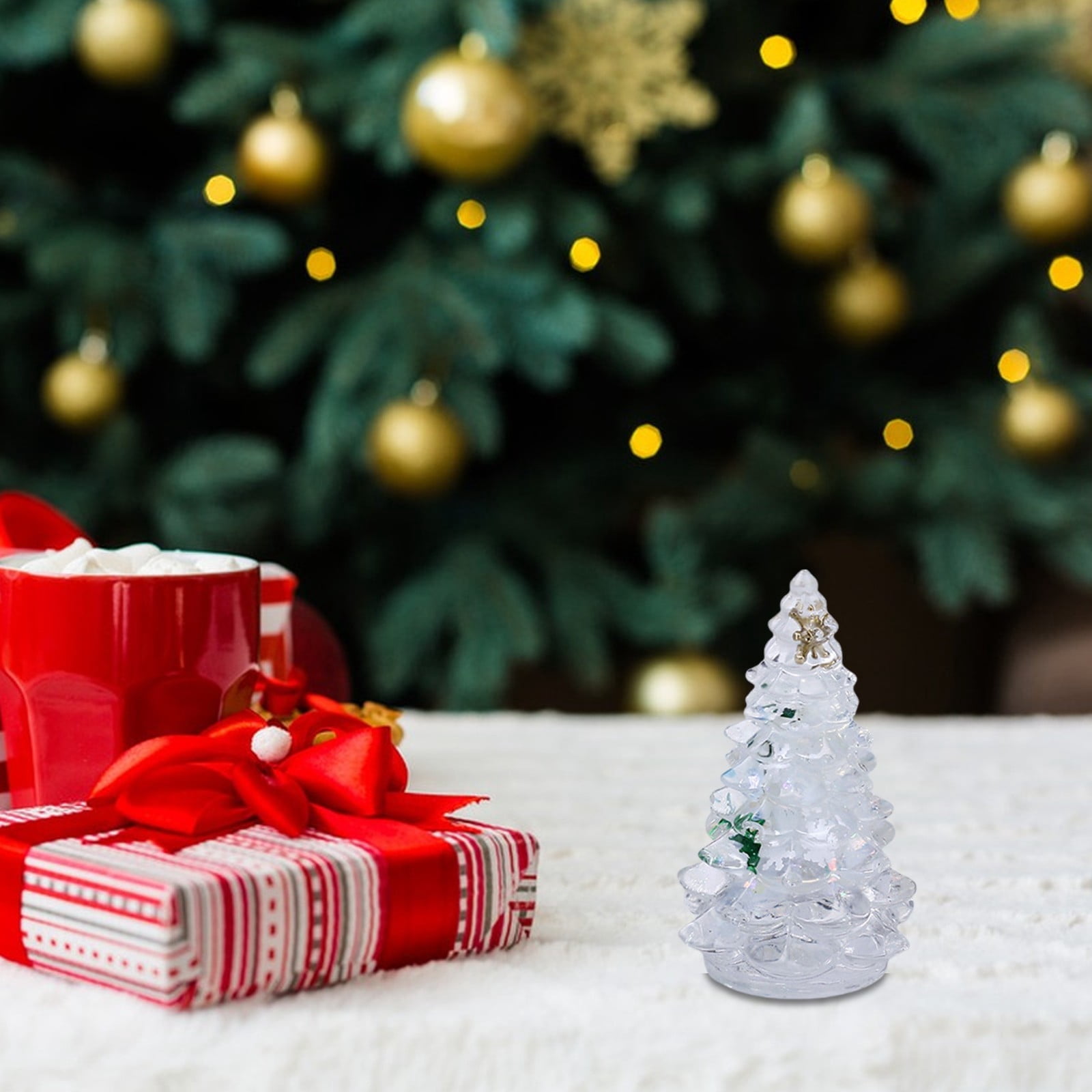 BOPORO Mini Christmas Tree Tabletop Ceramic Christmas Tree Christmas ...