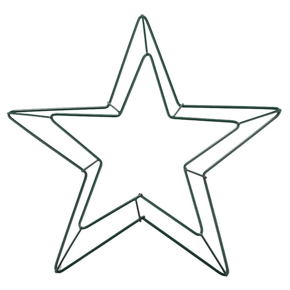 BOPORO Star Wreath Frame, Star Shaped Wreath Ring Pentagram Wreath Form ...