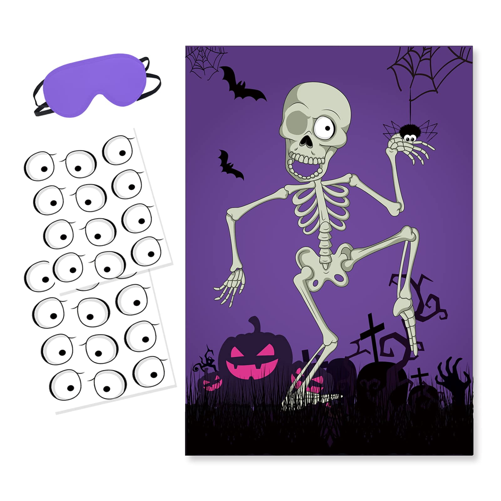 BORAMDO Pin TheITSC Eyeball on Mr.Bone Halloween Party Game Skeleton ...