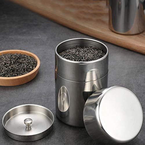 BORDSTRACT Tea Tin Canister with Airtight Double Seal Lids, 304 ...