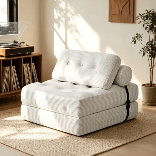 BORGEBY Folding Sofa Bed，Convertible Sleeper Chair with Back Support ...