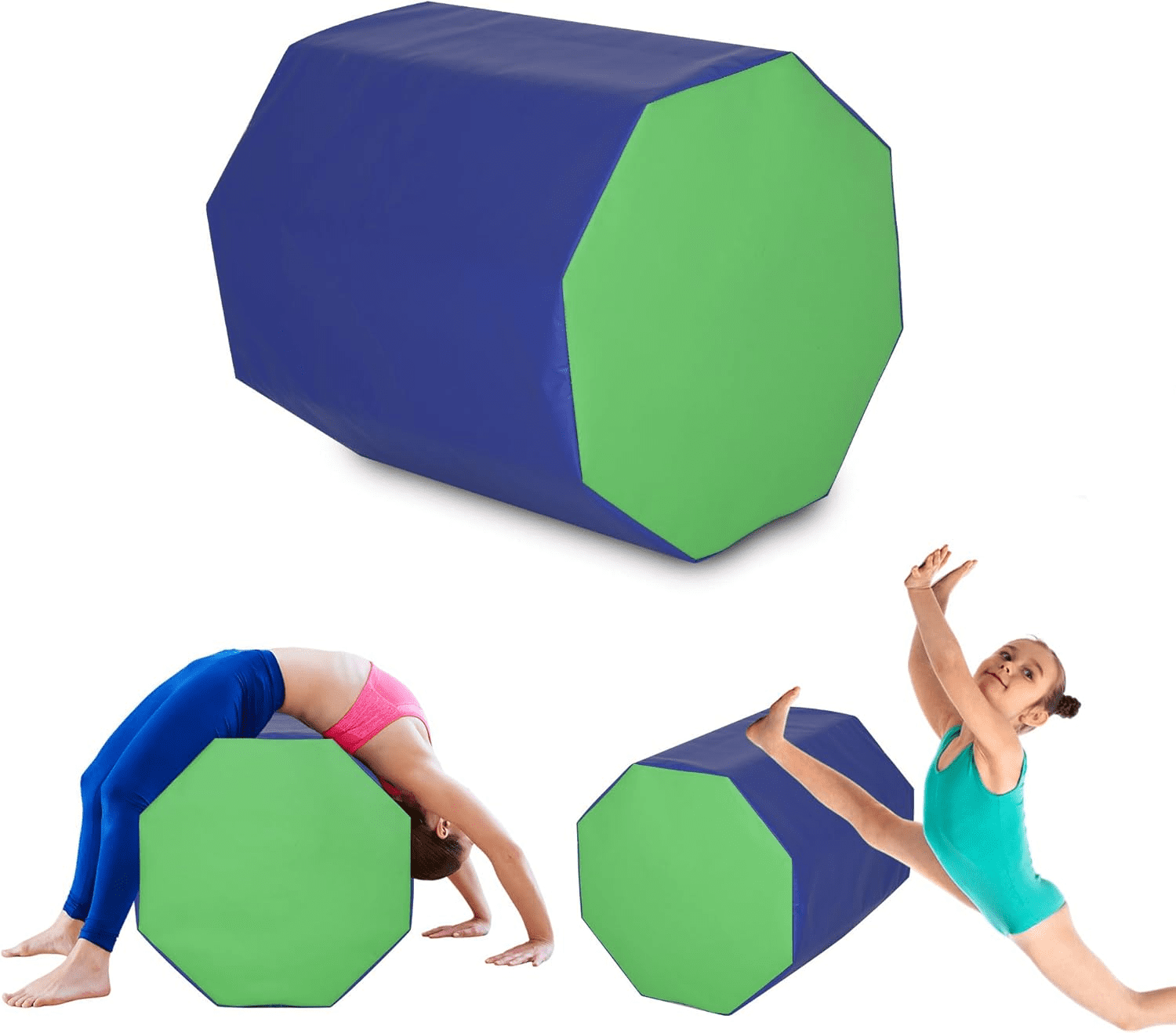 BORGEBY Octagon Mat Gymnastics, 24.4" x 25.6" Tumbling Mats for Fitness ...