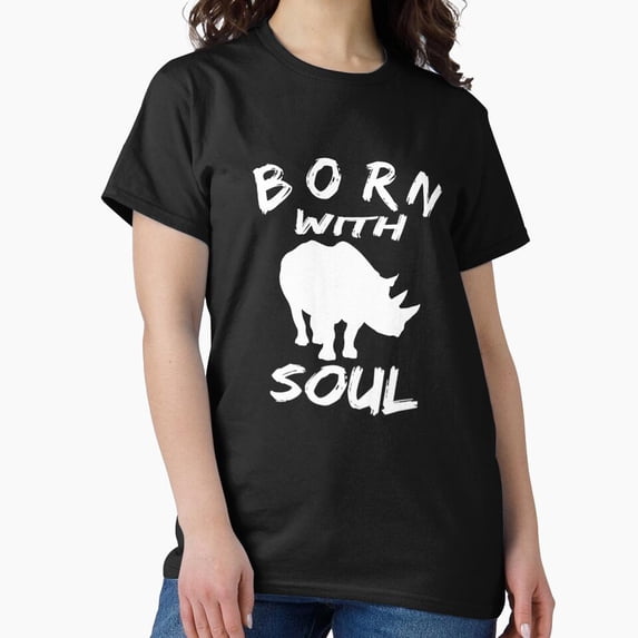 BORN WITH RHINO SOUL 2 H2951, Premium Unisex Tee – Extended Sizes Up to ...