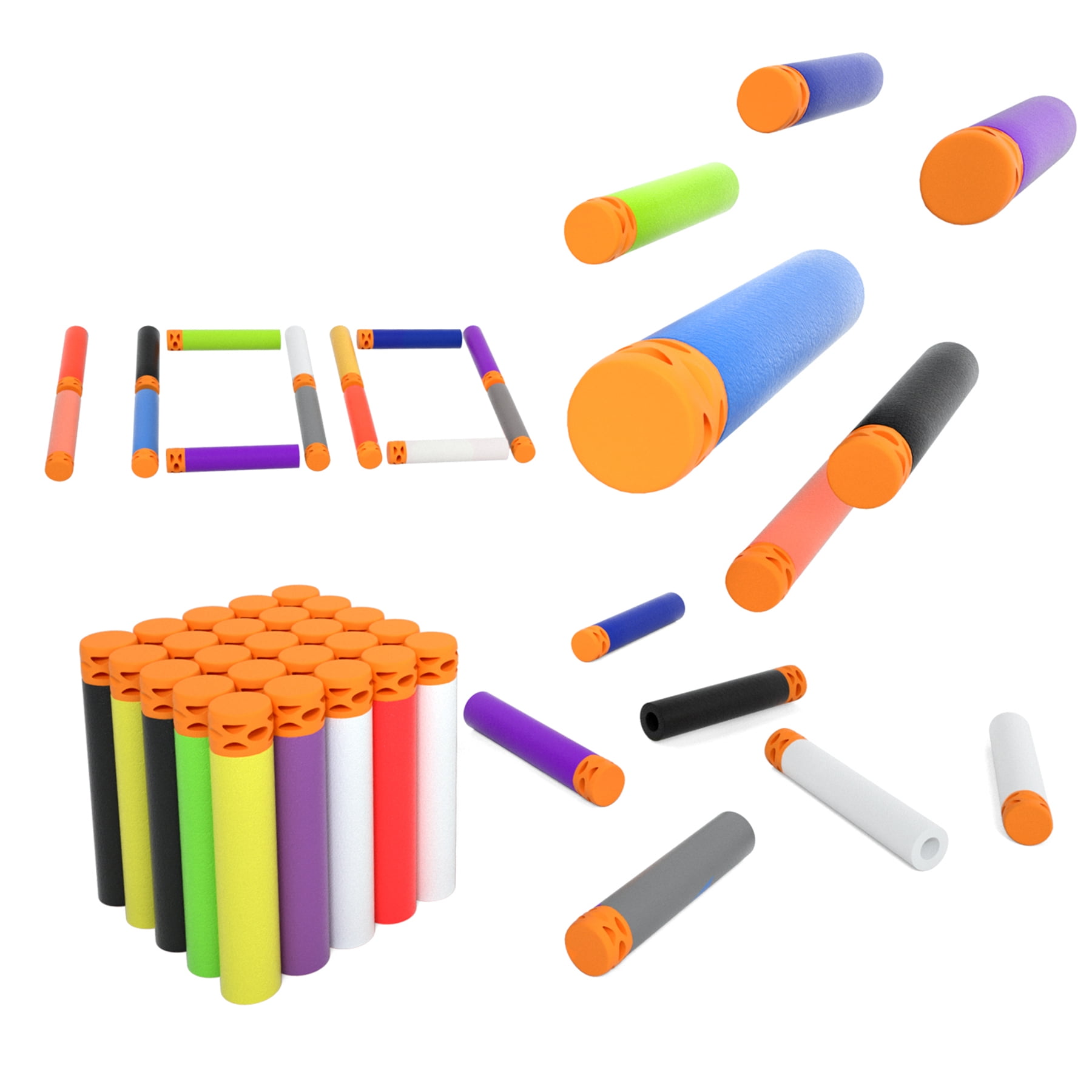 BOROLA 100Pcs Hollow Out Soft Foam Refill Waffle Darts Compatible for ...