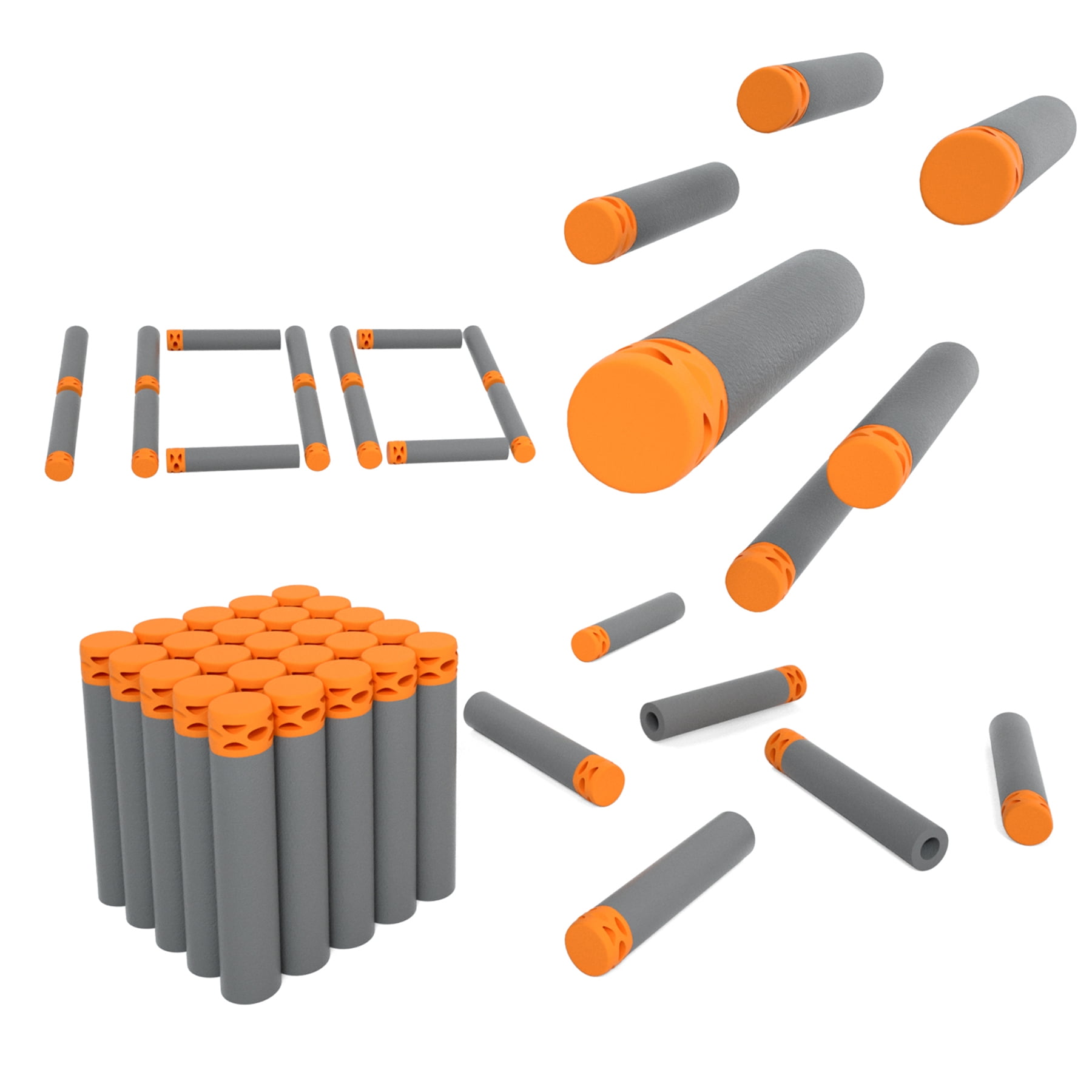 BOROLA 100Pcs Hollow Out Soft Foam Refill Waffle Darts Compatible for ...