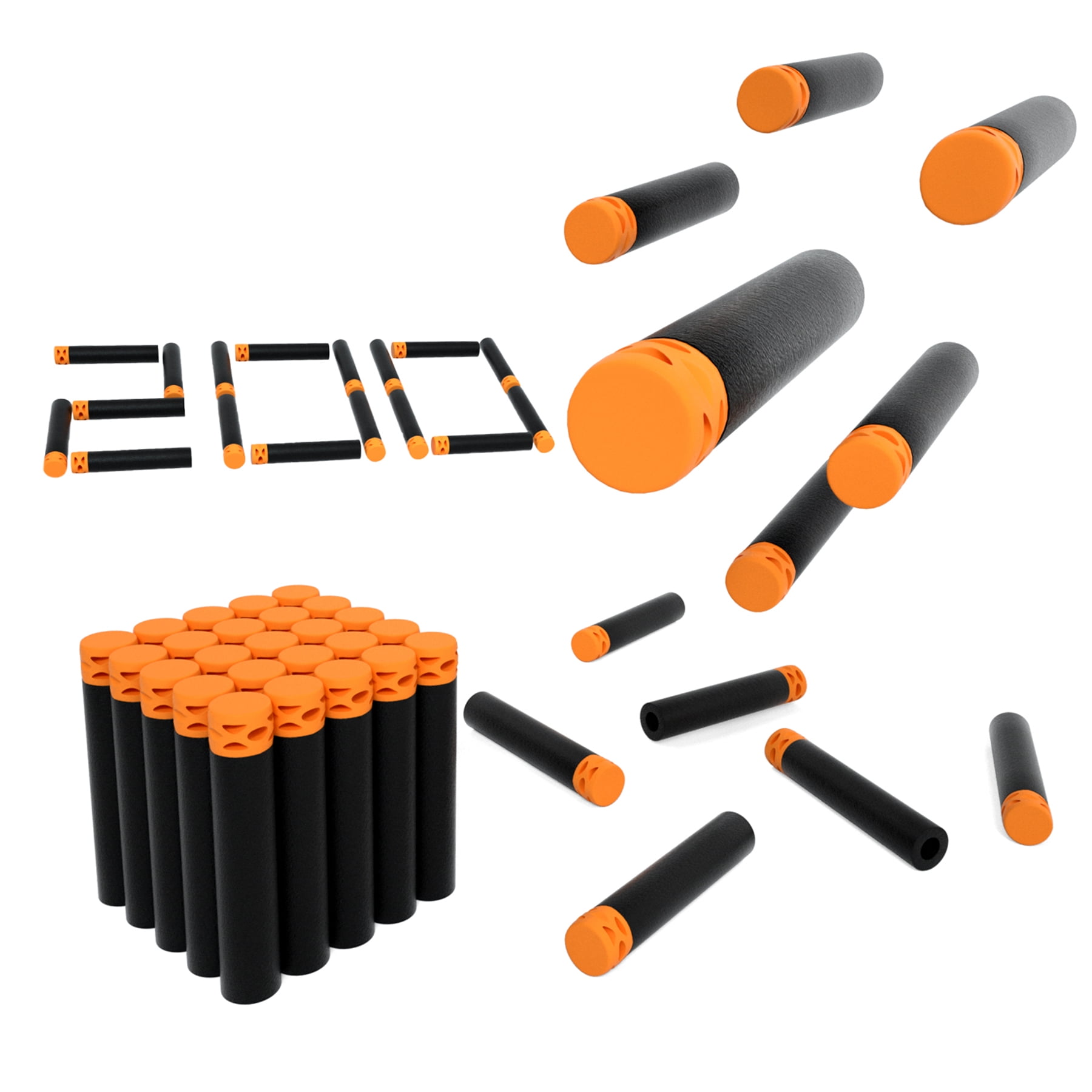 BOROLA 200Pcs Hollow Out Soft Foam Refill Waffle Darts Compatible for ...