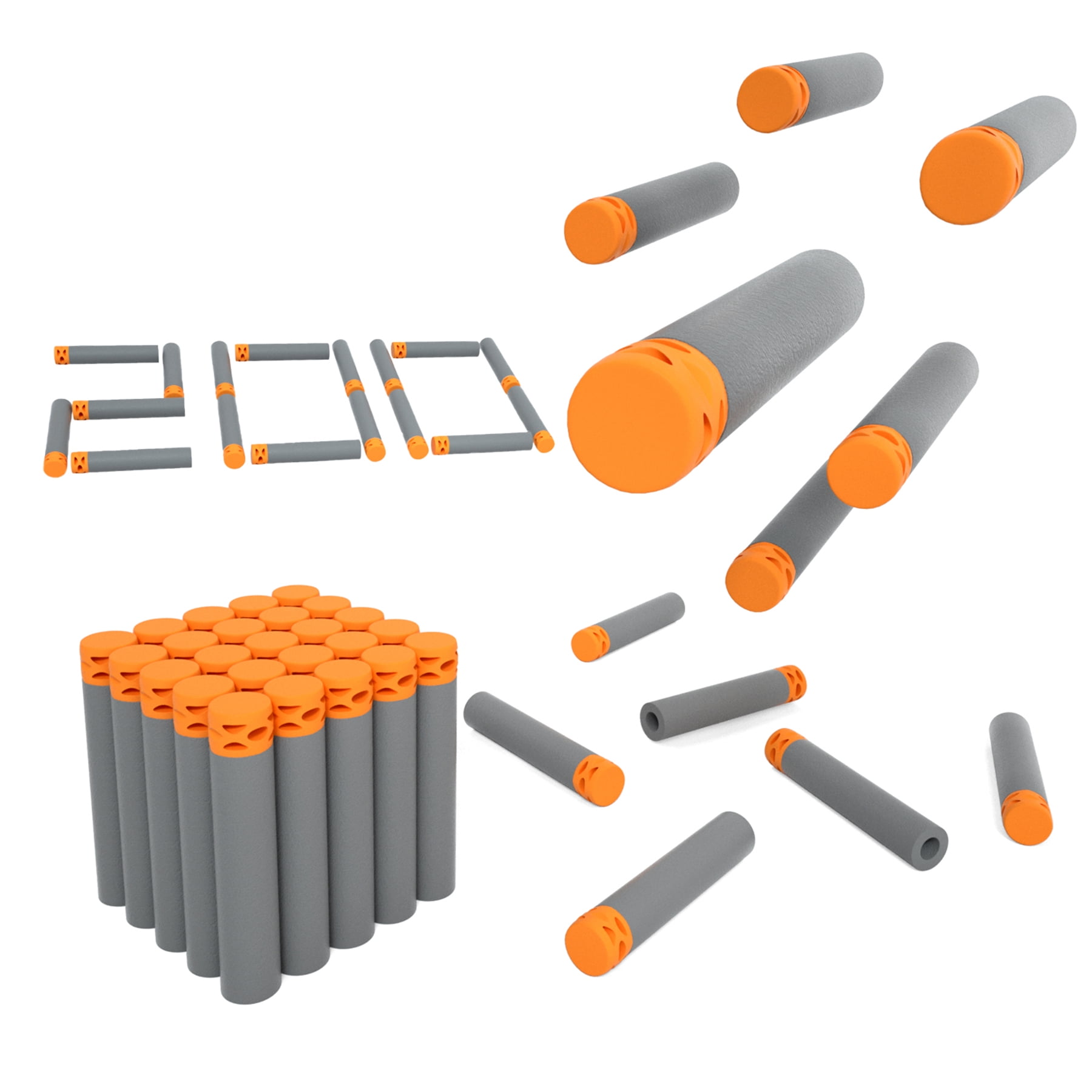 BOROLA 200Pcs Hollow Out Soft Foam Refill Waffle Darts Compatible for ...