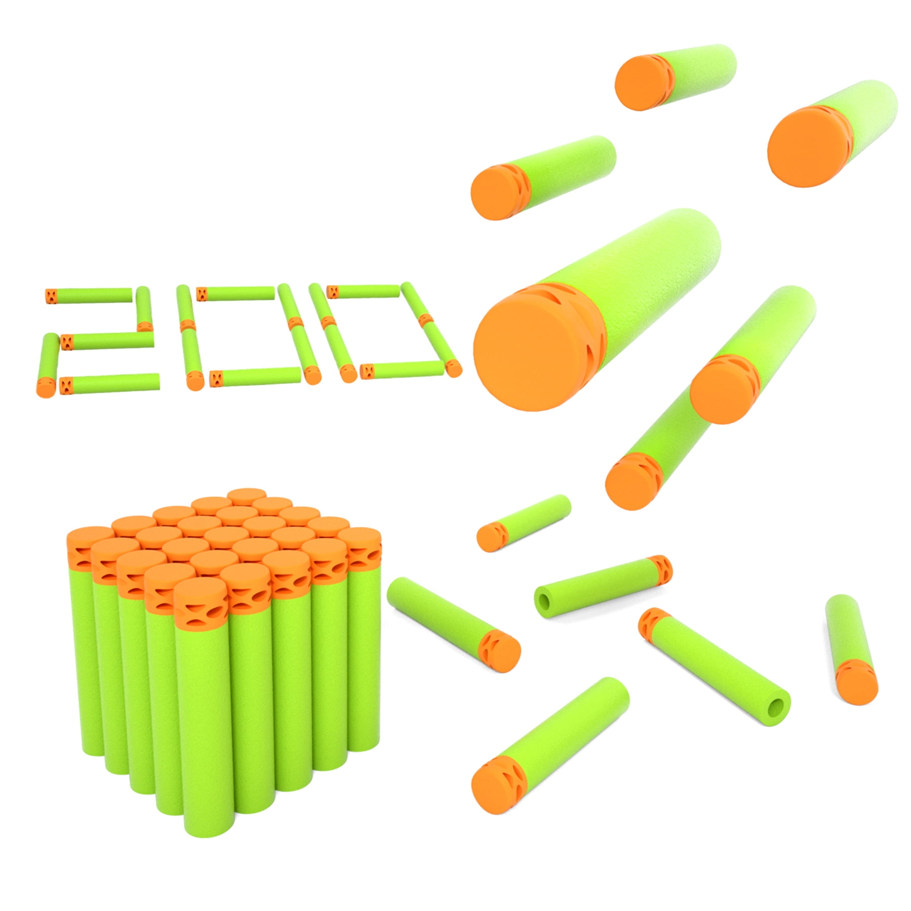 BOROLA 200Pcs Hollow Out Soft Foam Refill Waffle Darts Compatible for ...