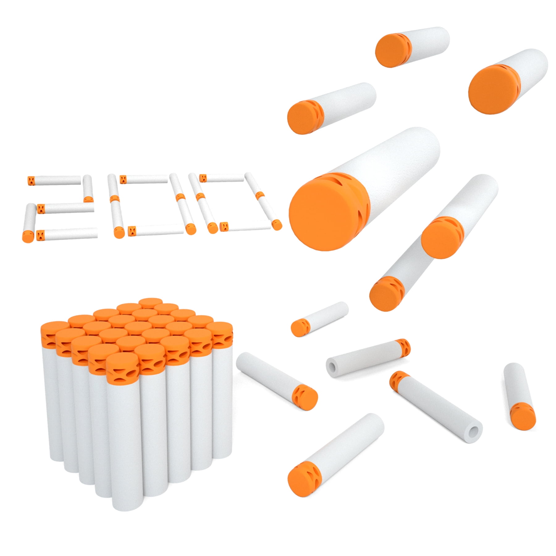 BOROLA 200Pcs Hollow Out Soft Foam Refill Waffle Darts Compatible for ...