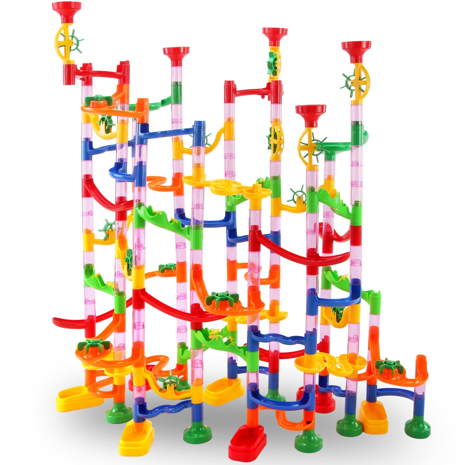 BOROLA 232 pcs Marble Track Combination Set, Toy Roller Coaster Maze Building，Educational ...