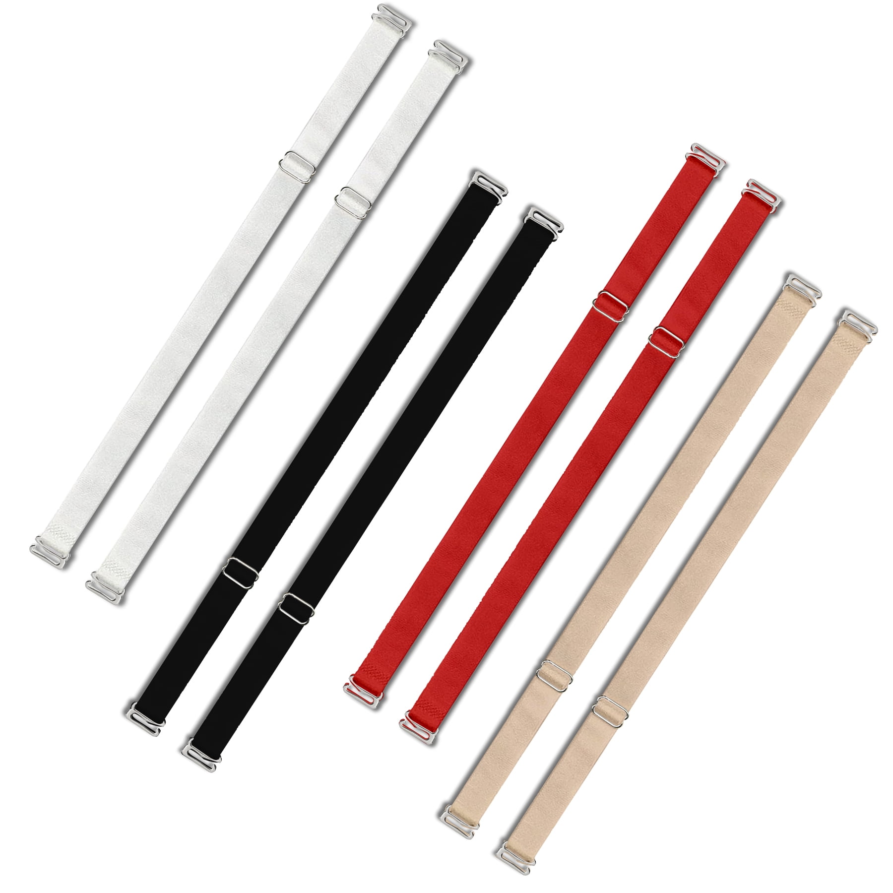 BOROLA Elastic Adjustable Cotton Bra Shoulder Straps, 10mm Replacement ...