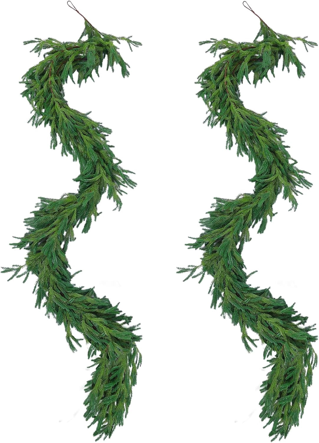 BOSALY 6 FT Artificial Norfolk Pine Garlands, Realistic Christmas ...