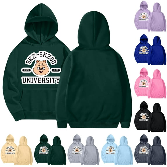 BOSALY Idol Group Stray Kids Hoodies, SKZOO Pattern Sweatshirts for ...