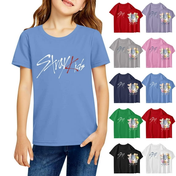 BOSALY SKZOO Pattern Design T-shirt for Fans, Lovely Idol Stray Kids ...