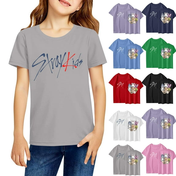 BOSALY SKZOO Pattern Design T-shirt for Fans, Lovely Idol Stray Kids ...