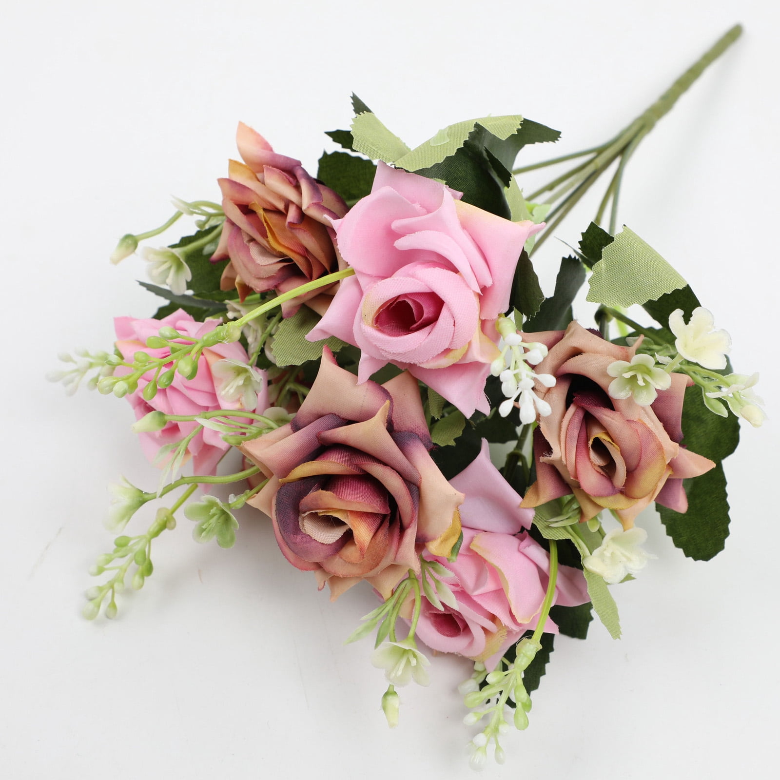 BOSCEAE Realistic Artificial Hennessy Corner Rose, Faux Flower Stem for ...