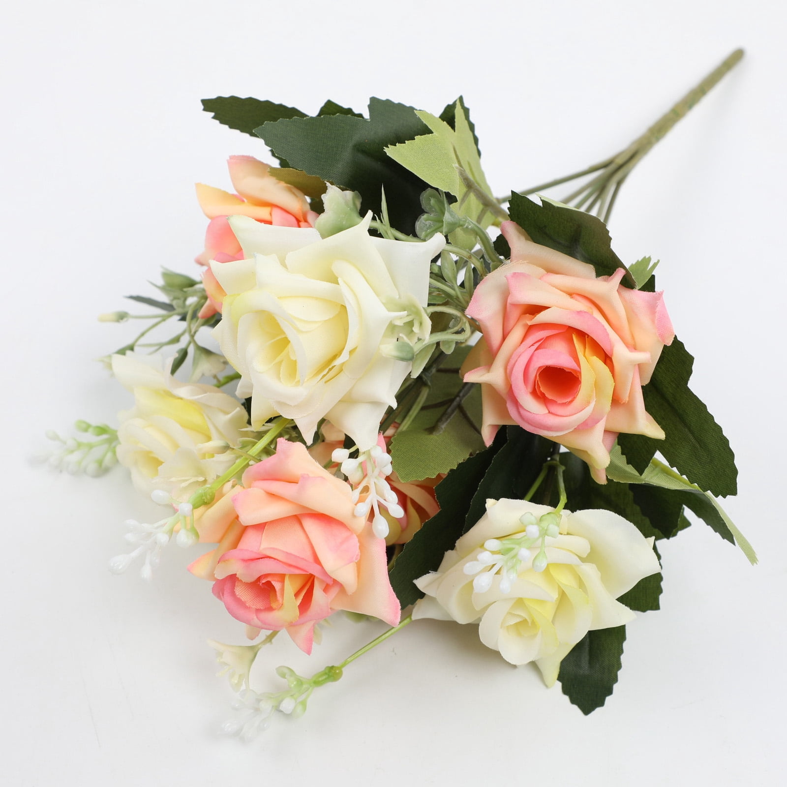 BOSCEAE Realistic Artificial Hennessy Corner Rose, Faux Flower Stem for ...